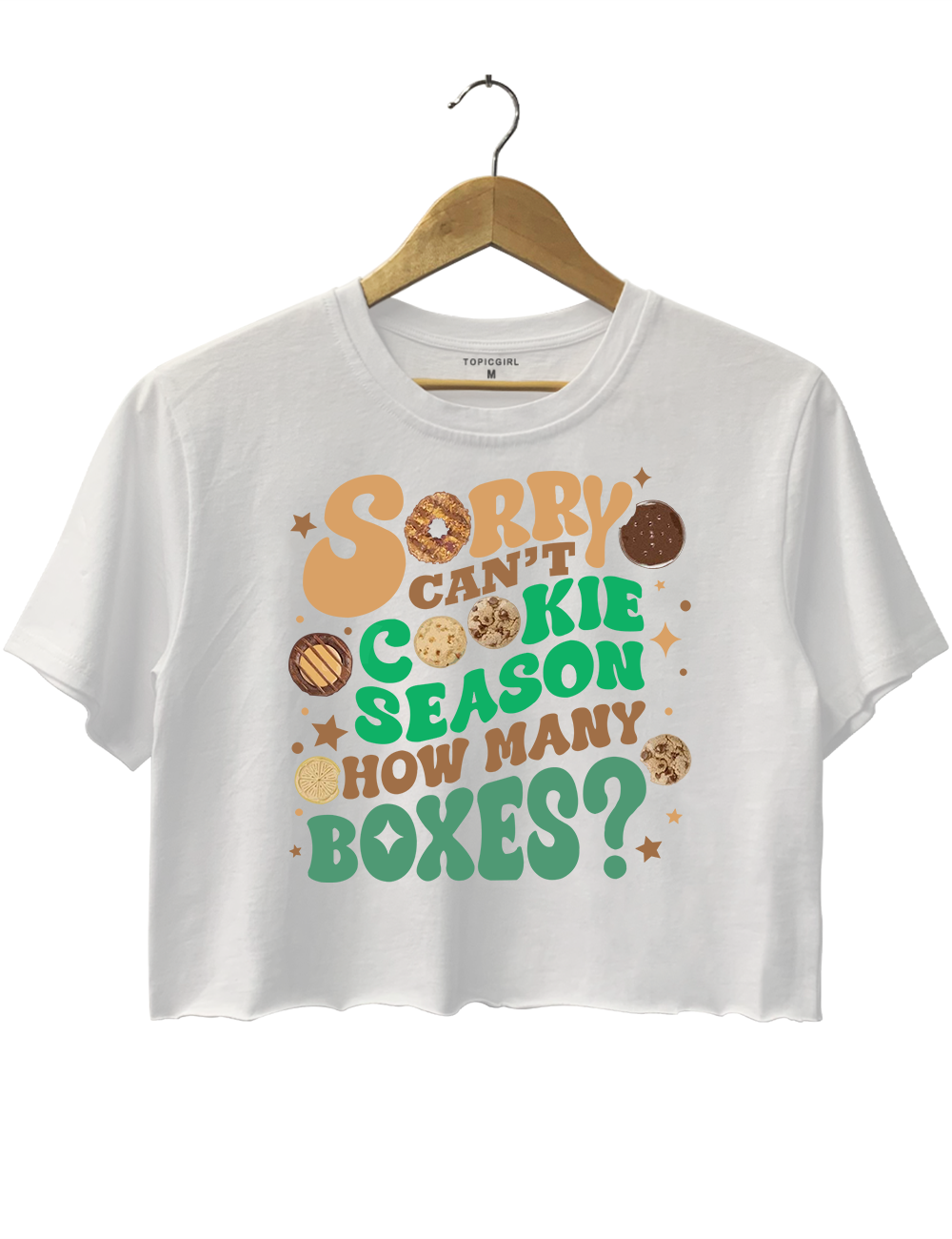 Sorry Can't Cookie Season How Many Boxes Crop Top – topicgirl