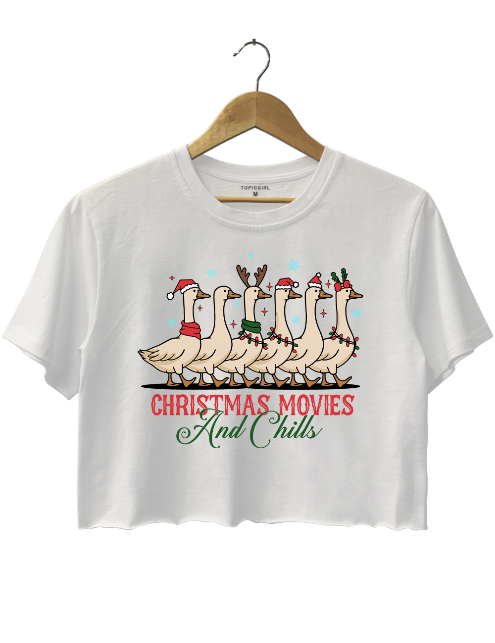 Christmas Movies And Chills Crop Top – topicgirl